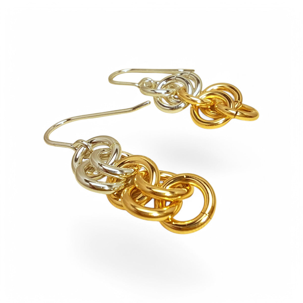 W I L D E 25mm Gold Fill and Silver Chainmaille Earrings – WILDE JEWELLERY
