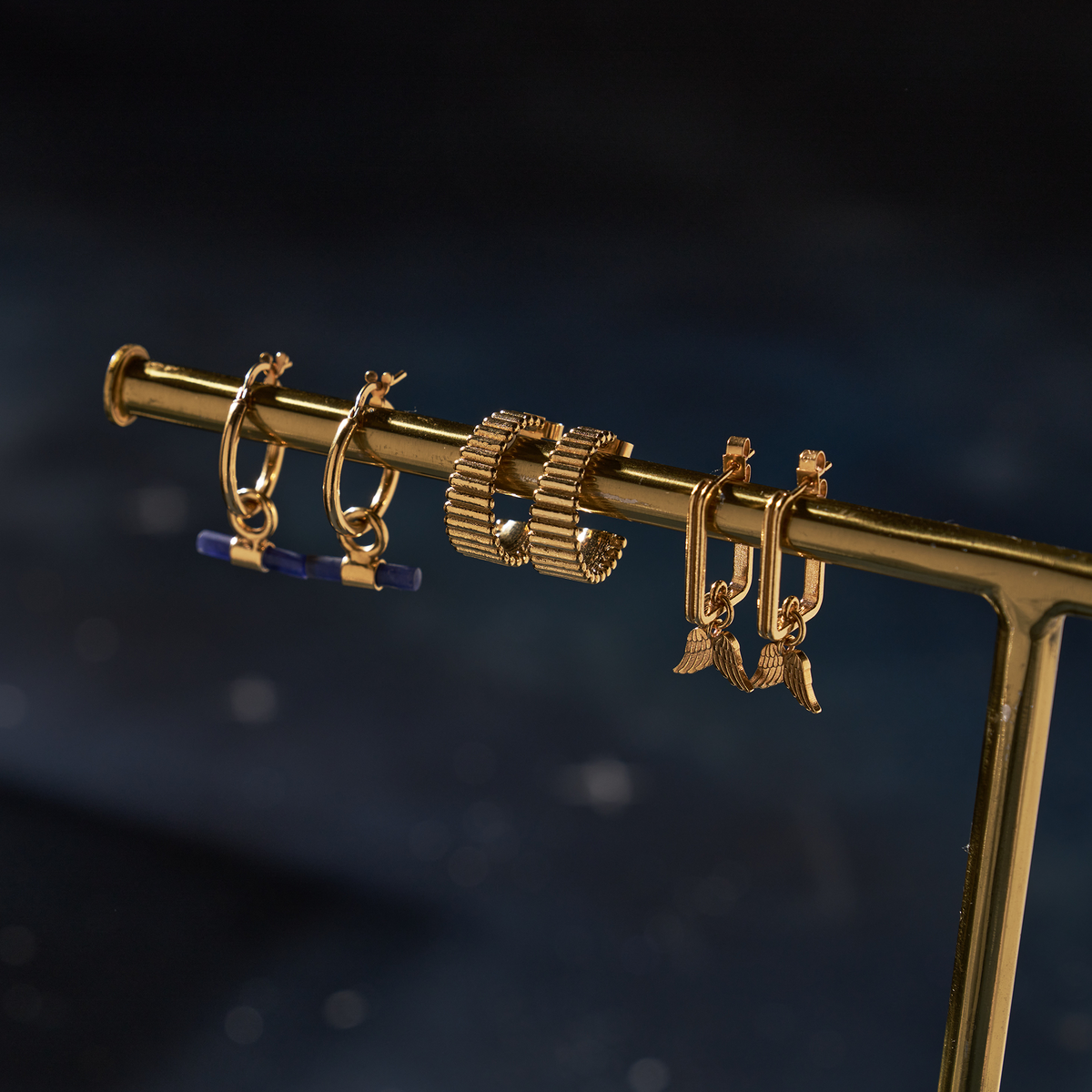 ChloBo Gold Guidance Rectangular Hoops – WILDE JEWELLERY