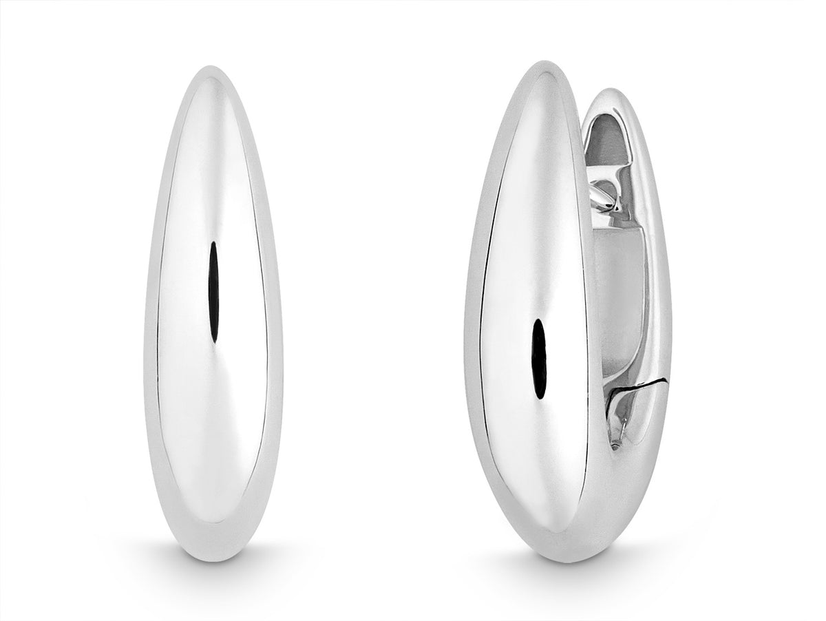Silver Hinged Tapered Hoops – WILDE JEWELLERY